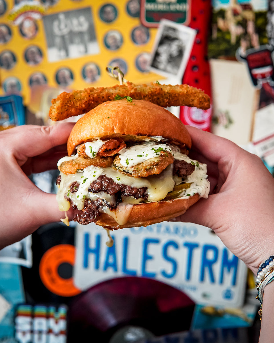 Dill Pickle Burger (August BOTM) – Leopold's Tavern