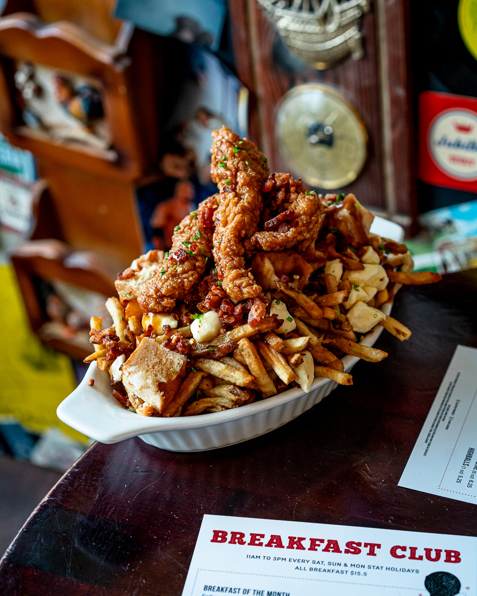 Maple Bacon Chicken & Waffle Poutine (July 22-28) – Leopold's Tavern
